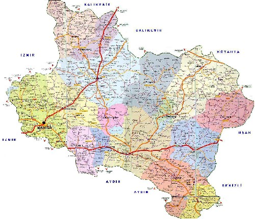 manisa haritası resimleri - Manisa Haritası - Uydu Harita
