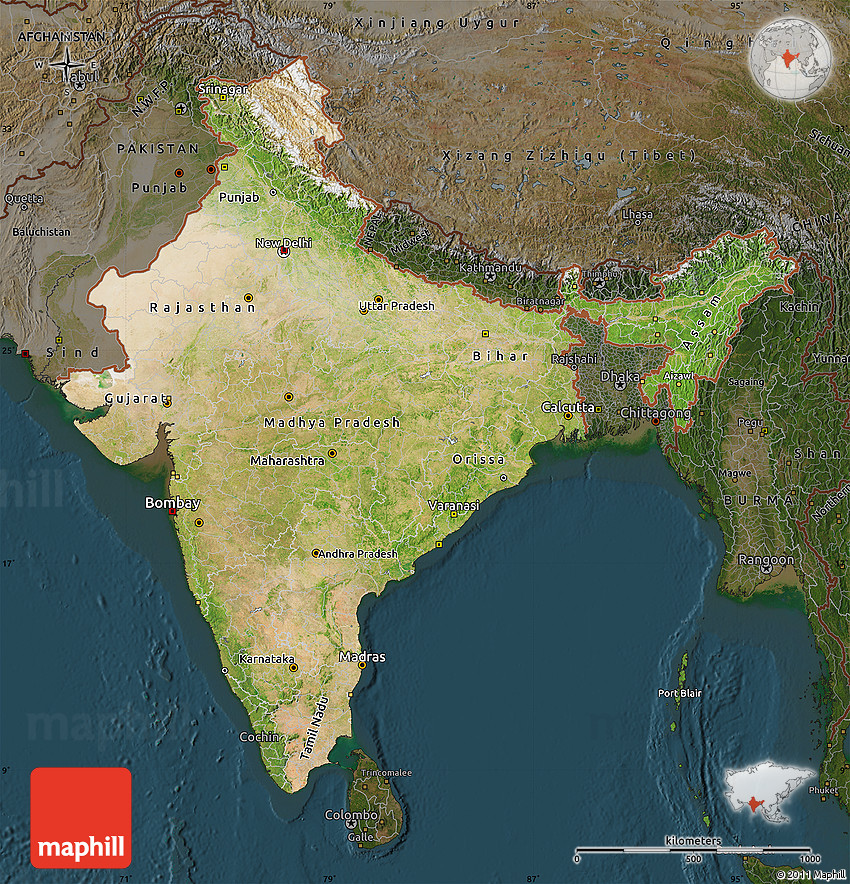 india satellite - Haritalar - Uydu Harita