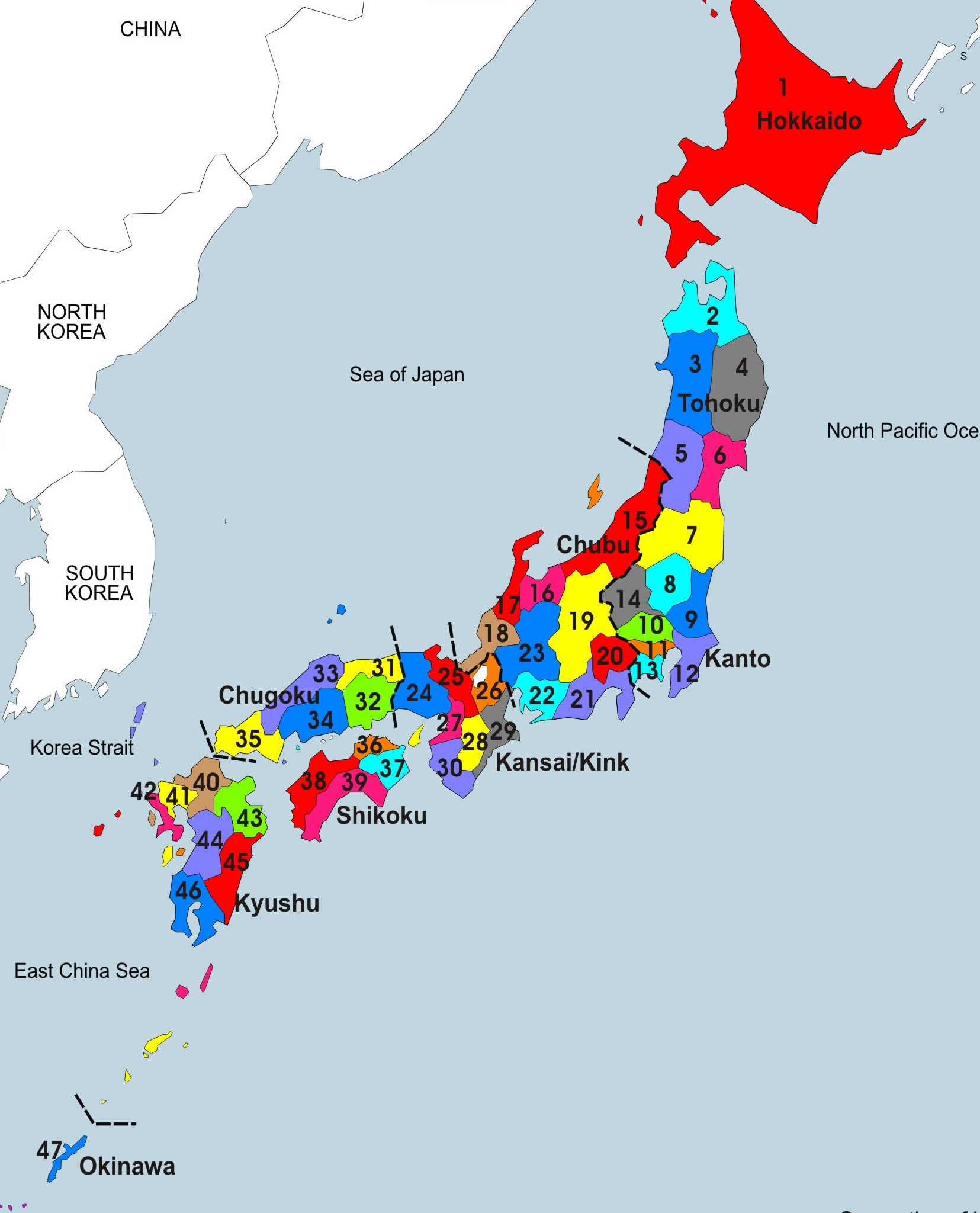 japonya haritası - Ülke Haritaları - Uydu Harita