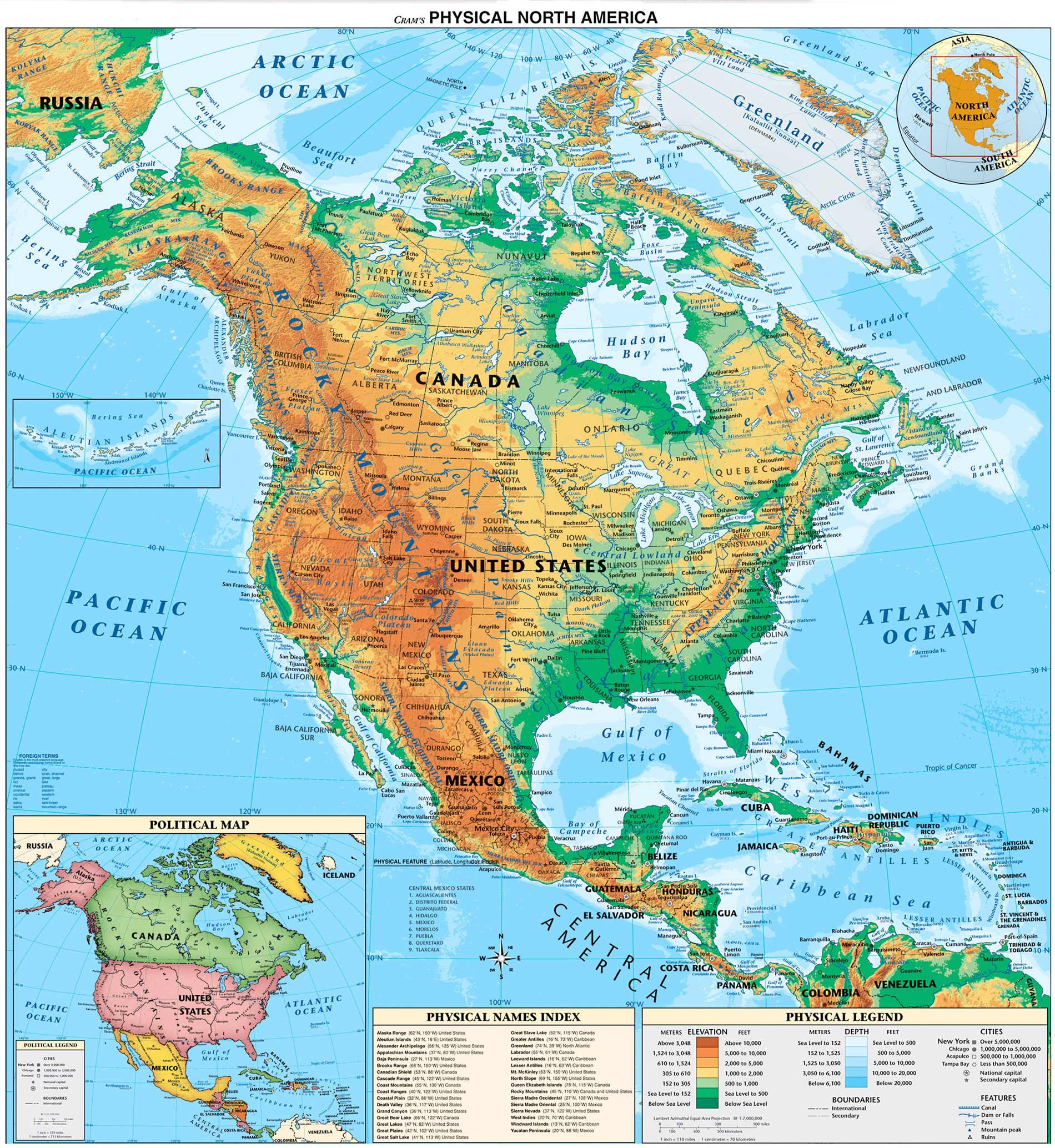 kuzey_ve_orta_amerika_fiziki_harita.jpg - Uydu Harita