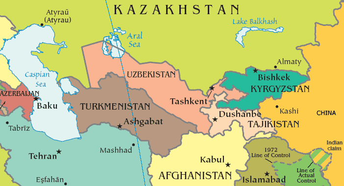 tacikistan map