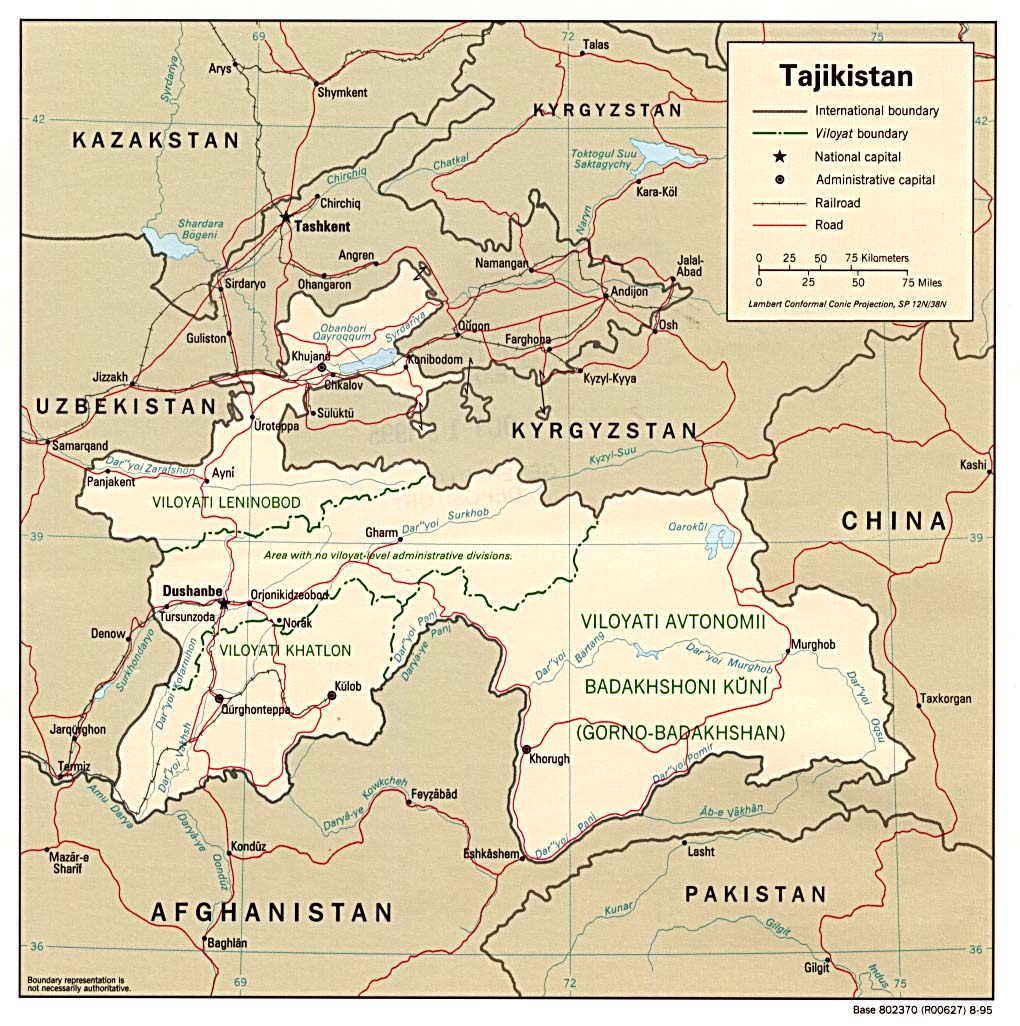 tacikistan map