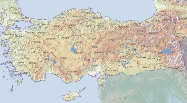 turkiye-fiziki-haritasi-3 - Uydu Harita